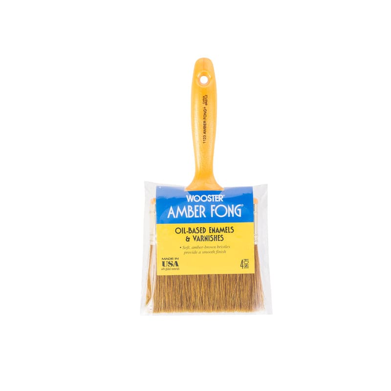 Wooster Amber Fong 4 in. Flat Oil-Based Paint Brush – CometWarehouse